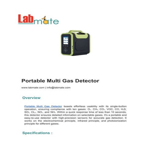 Portable Multi Gas Detector | PDF
