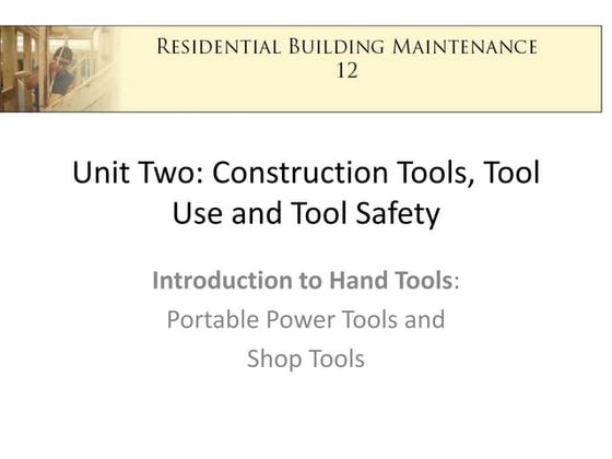 Basic Hand Tools for Carpentry Work | PPT