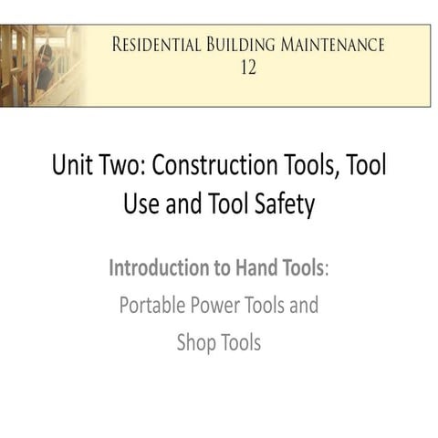 Portable power tools and shop tools revised | PPTX