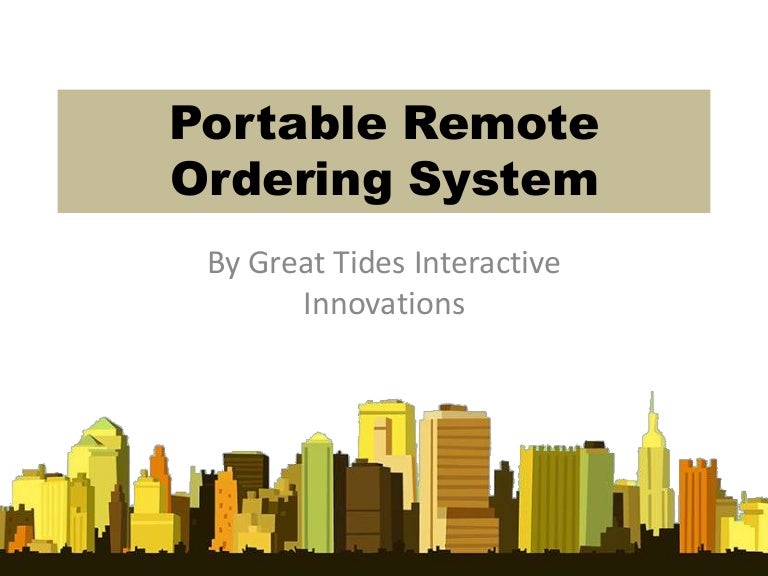 Portable remote ordering system