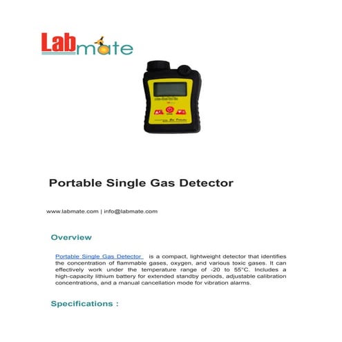 Portable Multi Gas Detector | PDF