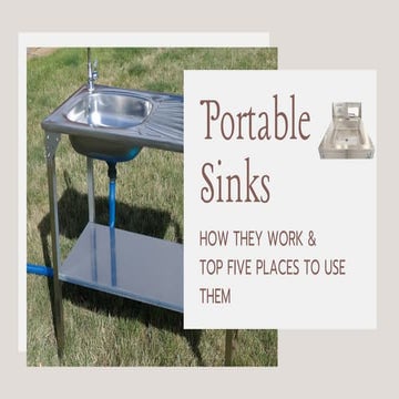 Portable Sinks: How They Work & Places They Are Used | PDF
