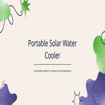 Portable Solar Water Cooler 1 file pdf download | PPTX
