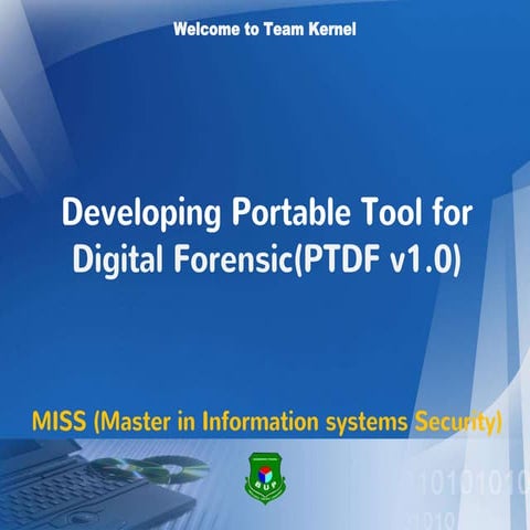 Portable tool for digital forensic (ptdf v1.0) | PPT