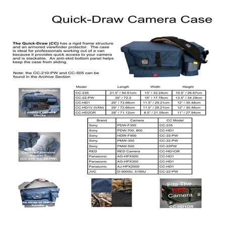 Portabrace quick draw carrying case | PDF