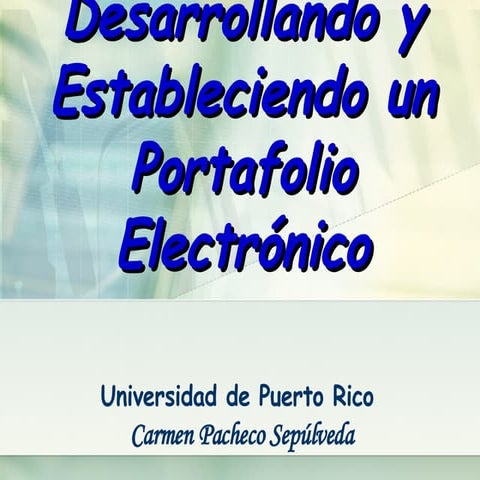 Portafolio Electronico | PPT