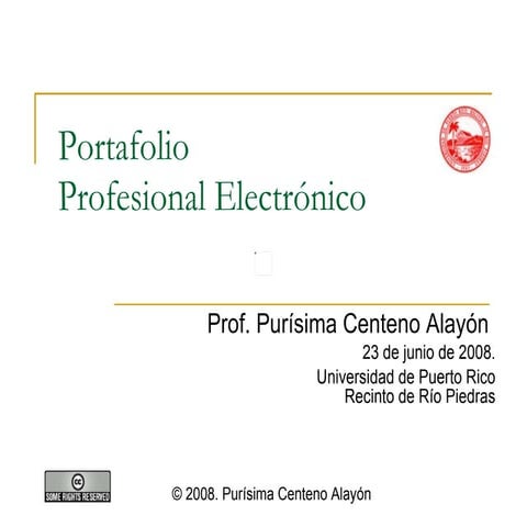 Portafolio Profesional Electronico | PPT | Technology & Computing
