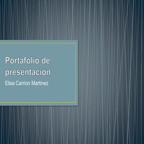 Portafolio de presentacion | PPTX