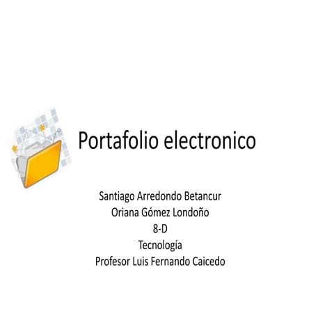 Portafolio electronico | PPTX