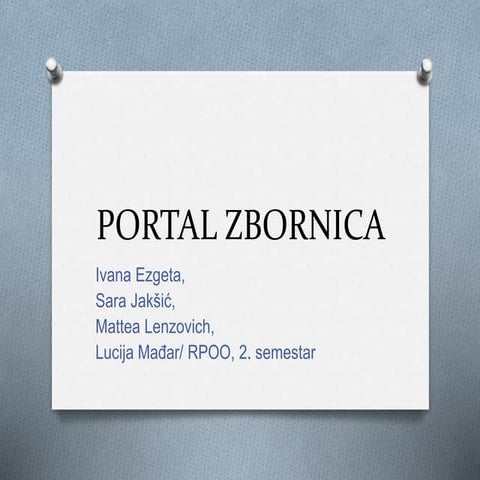 Portal zbornica | PPTX