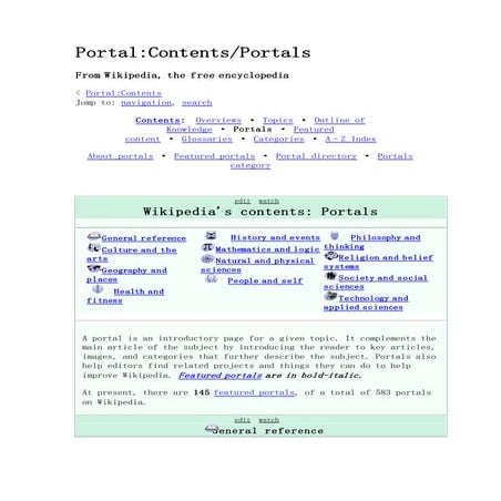 Portal Contents Portals Wikipedia, The Free Encyclopedia | PDF