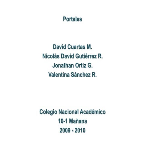 Los portales | PPTX