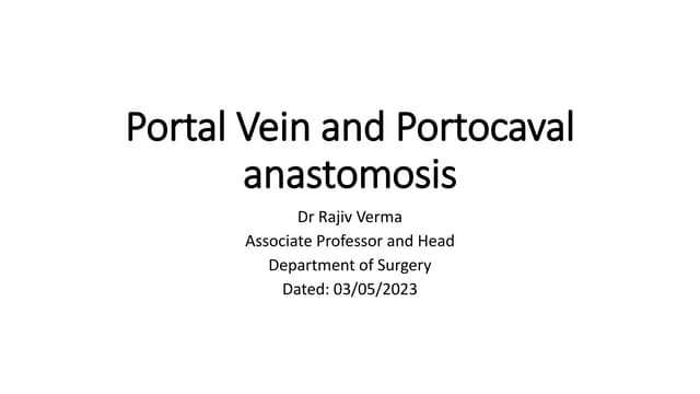 portacaval anastomosis | PPTX