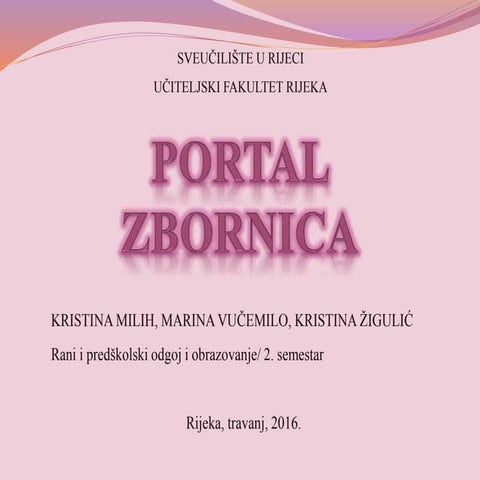 Portal zbornica | PPT