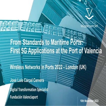 From Standards to Maritime Ports: First 5G Applications at the Port of ...