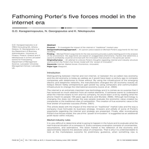 Porter five forces model | PDF
