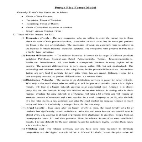 Porter Five Forces Model_RIL.docx