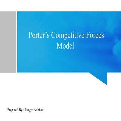 Porter's Five Forces is a framework for analyzing the competitive ...