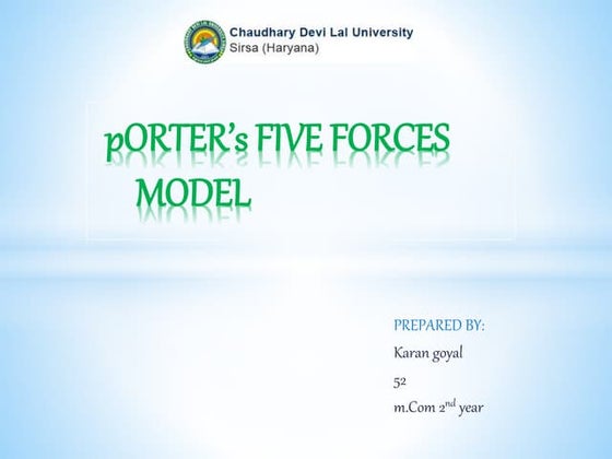 Porter's 5 Force Model | PPTX | Business Administration | Business