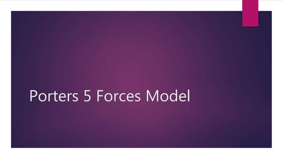 Porters 5 forces | PPTX | Business | Business and Finance
