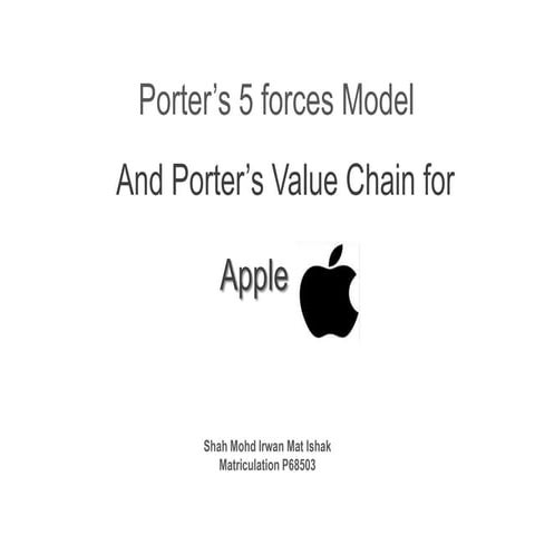 Porter’s 5 forces model and value chain | PPTX