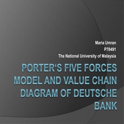 Porter‘s five forces model and value chain diagram | PPTX