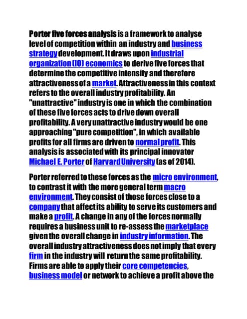 Porter's Five Forces Model | PPTX