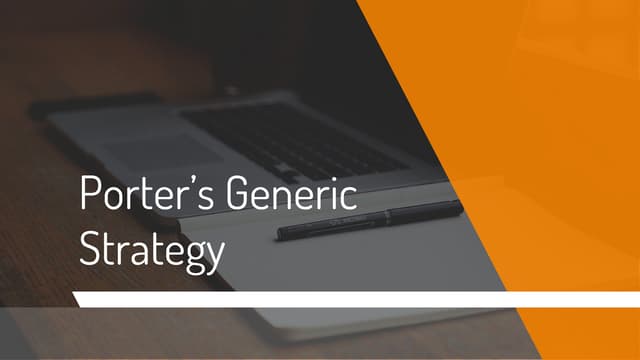 Strategi generik porter | PPTX