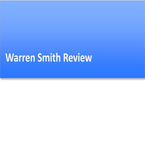 Warren Smith, Resume Presentation | PPTX