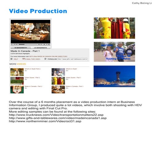 Multimedia Portfolio | PDF