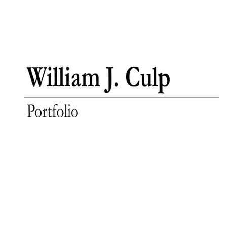 William Culp presentations