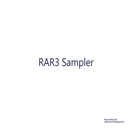RAR3 Sampler | PPT