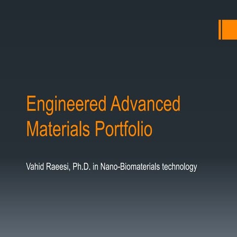 Portfolio of the engineered advanced materials | PPT
