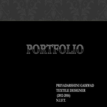 Textile Design Portfolio Cover Page