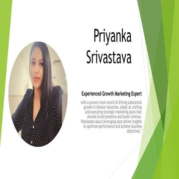 Growth Marketing Portfolio - Priyanka Srivastava | PPT