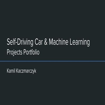 Self-Driving Car and Machine Learning Portfolio | PPT
