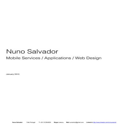 Portfolio - Nuno Salvador | PPT