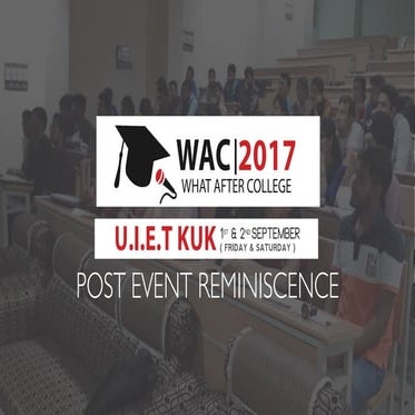 WAC 2017 at UIET | PPT