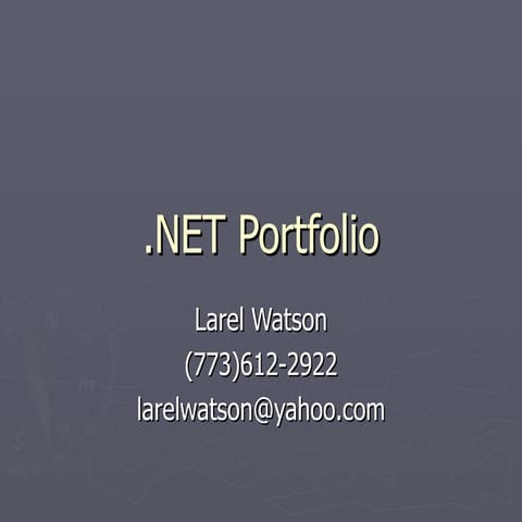 .NET Portfolio | PPT