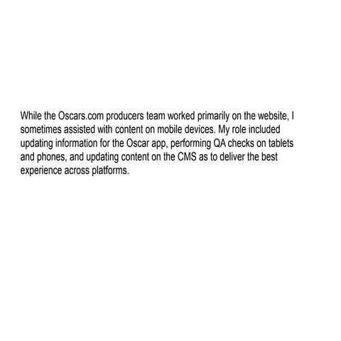 Oscar: the App | PDF