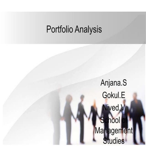 Portfolio analysis and case study of Tata group | PPTX