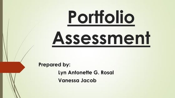 Types of Portfolio | PPTX | Education