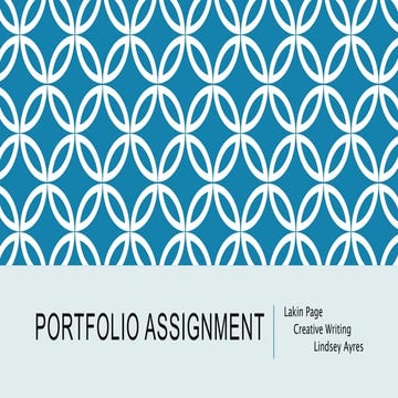 Portfolio assignment | PPT