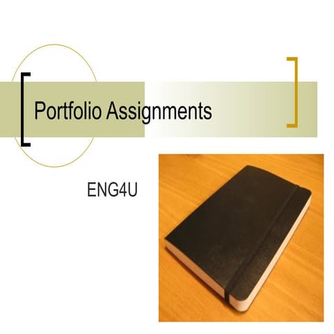 Portfolio Assignments | PPT