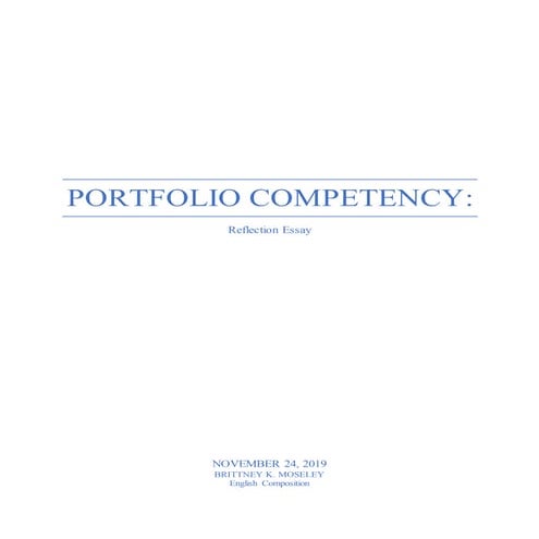 Portfolio Competency | PDF