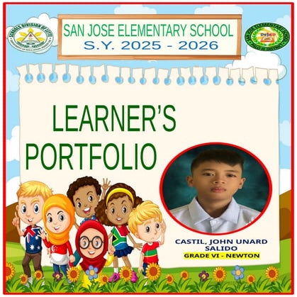Coverpage for Learners Portfolio 2025-2026 | PPTX
