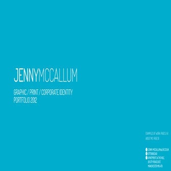 Jenny McCallum Graphic Design Portfolio & CV | PDF