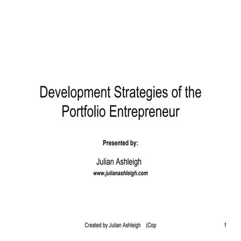 Portfolio Development Presentation2010 | PPT