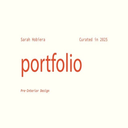 Design Portfolio; DSGN 253, Sarah Hobiera | PDF