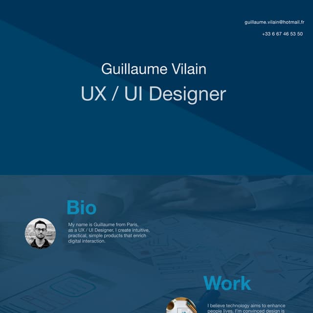 Portfolio Guillaume Vilain - Junior UX/UI Designer | PDF